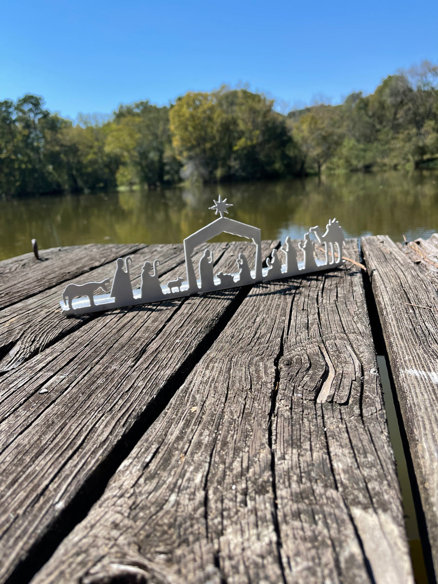 Nativity scene | metal art | home decor | free standing nativity | Chr ...